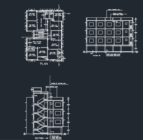 Creating a Layout, Section and Elevation with dimensions using AutoCad ...