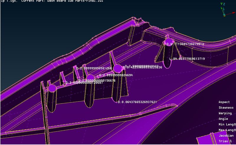 Mid-surfacing and Meshing of Dashboard sub-part using ANSA : Skill-Lync