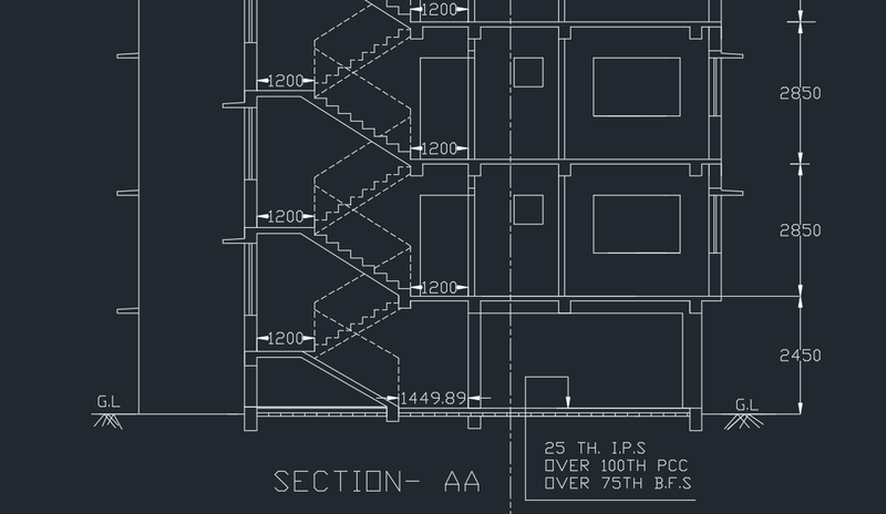 Creating a Layout, Section and Elevation with dimensions using AutoCad ...