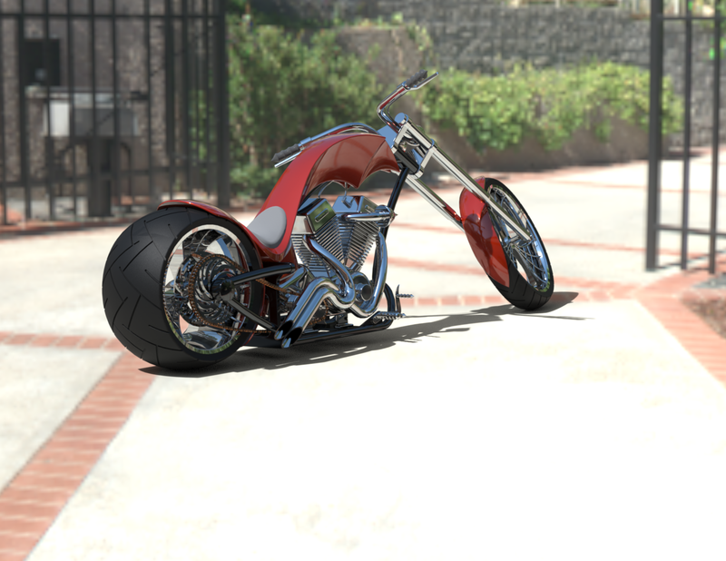 Photo Realistic Rendering of American Chopper : Skill-Lync