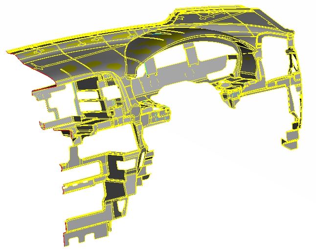 Pre-processing of dashboard of a car for NVH in ANSA : Skill-Lync