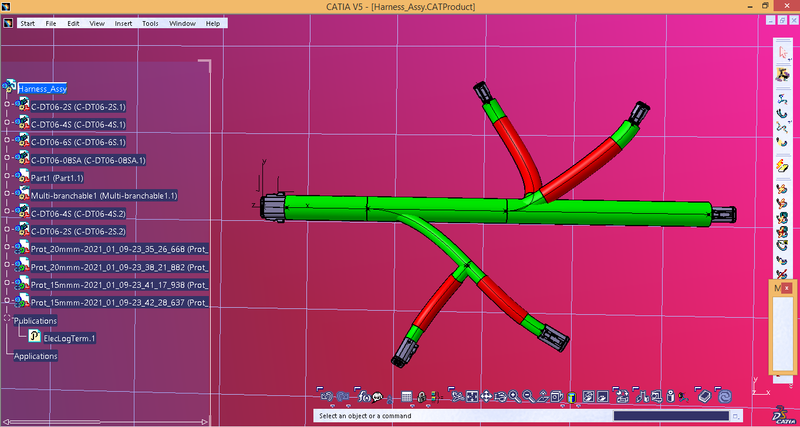 Wiring harness design in CATIA V5 - 3D modeling Week 7 Challenge : Skill-Lync