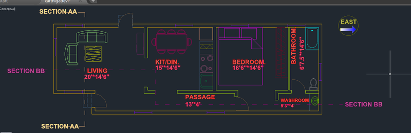 Creating a 3D rendered model for a Residential Building in AutoCad ...