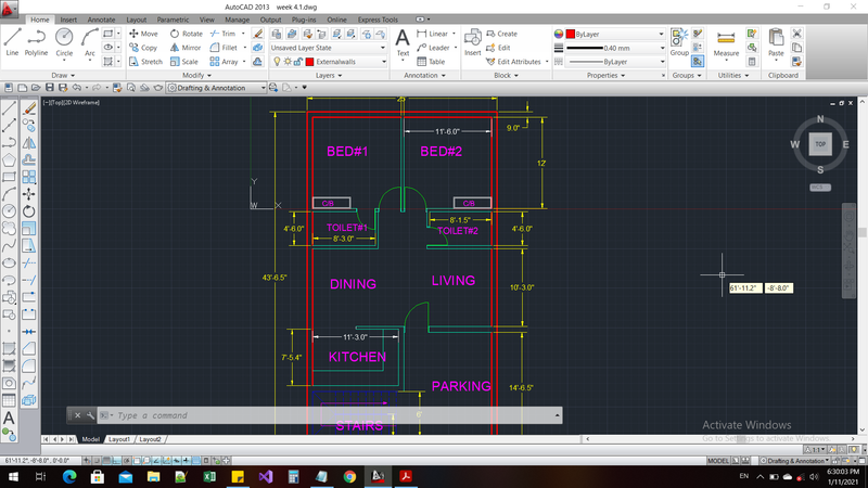 AutoCAD_Residence Floor Plan, Seating Plan, Toilet and Utility room ...