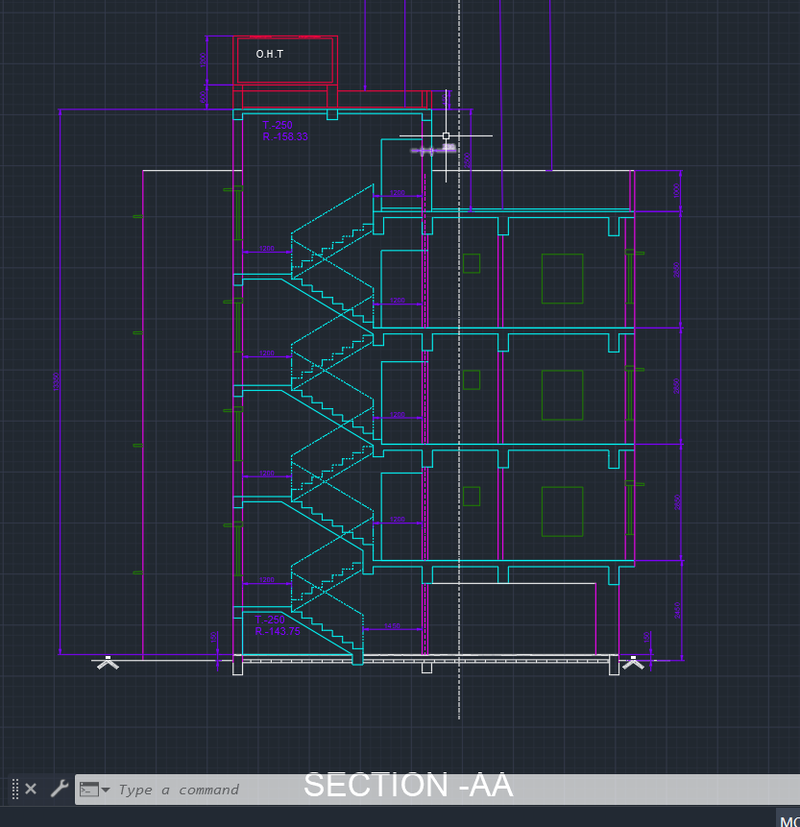 Creating a Layout, Section and Elevation with dimensions using AutoCad ...