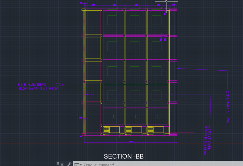 Creating a Layout, Section and Elevation with dimensions using AutoCad ...