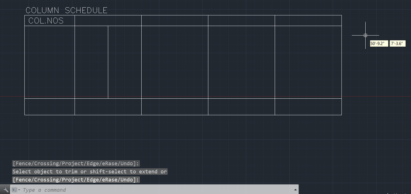 AutoCAD_Creating Column Schedule and Drawing Template_Week 5 : Skill-Lync