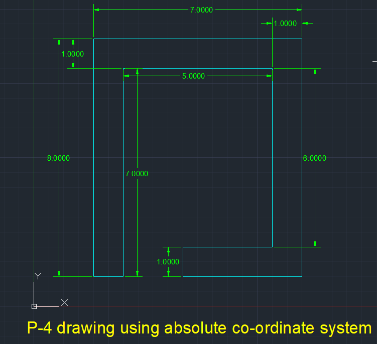 AutoCAD_Drafting images by Coordinate System Methods_Week 1 : Skill-Lync