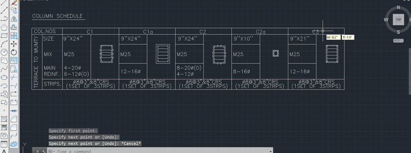 AutoCAD_Creating Column Schedule and Drawing Template_Week 5 : Skill-Lync
