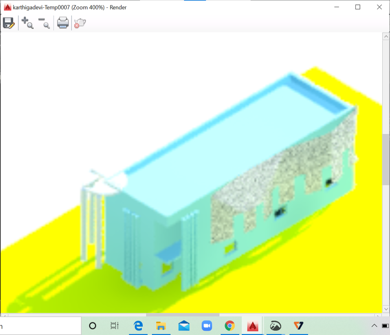 Creating a 3D rendered model for a Residential Building in AutoCad ...