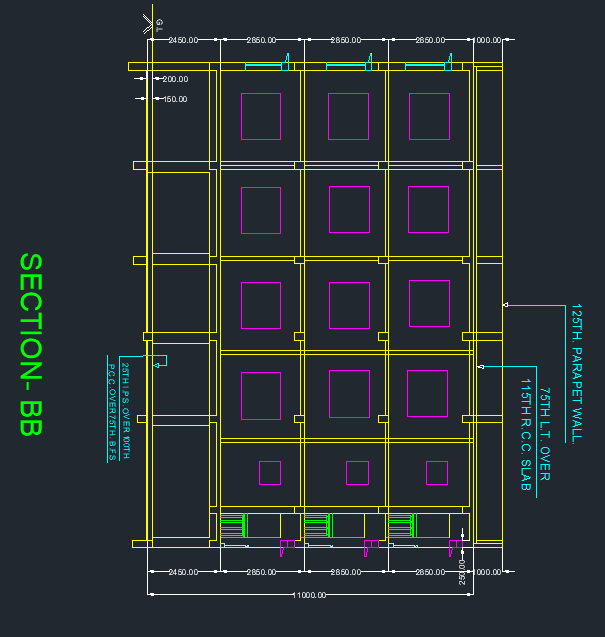 Creating a Layout, Section and Elevation with dimensions using AutoCad ...
