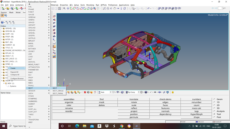 Side crash analysis of a Dodge neon BIW model as per FMVSS standards ...