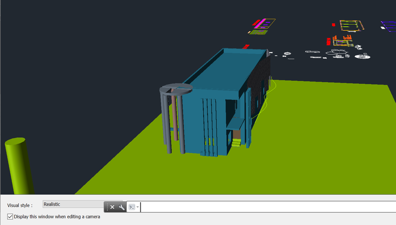 Creating a 3D rendered model for a Residential Building in AutoCad ...
