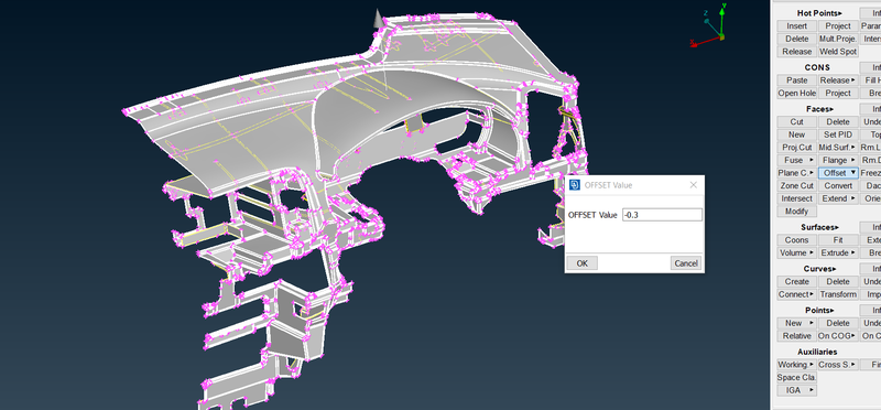 PREPROCESSING OF DASHBOARD SUB-PARTS USING ANSA v20.1.4 : Skill-Lync