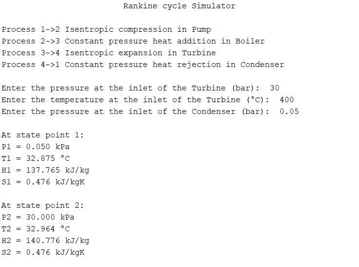 Rankine Cycle Simulator using MATLAB : Skill-Lync
