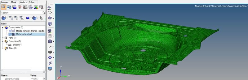 Meshing of Spare wheel panel using Hypermesh : Skill-Lync