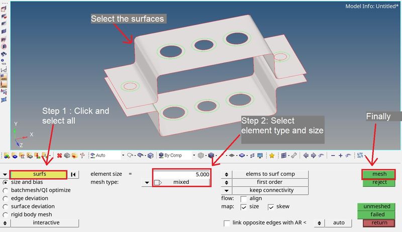Meshing and Creating 1D Element by Using Hyperworks - Optistruct solver ...