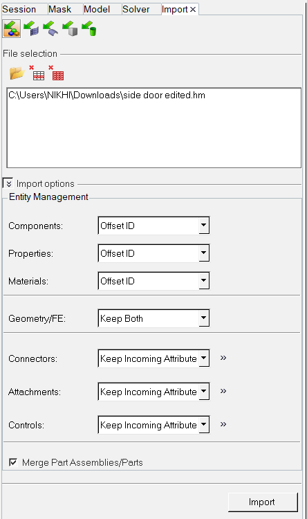 2D Shell Meshing of the CAR side door inner panel for component level ...