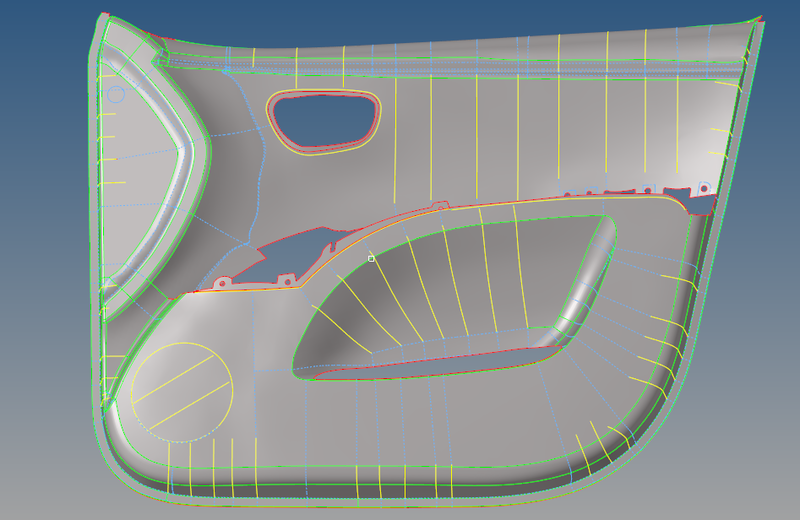 2D Shell Meshing of the CAR side door inner panel for component level ...