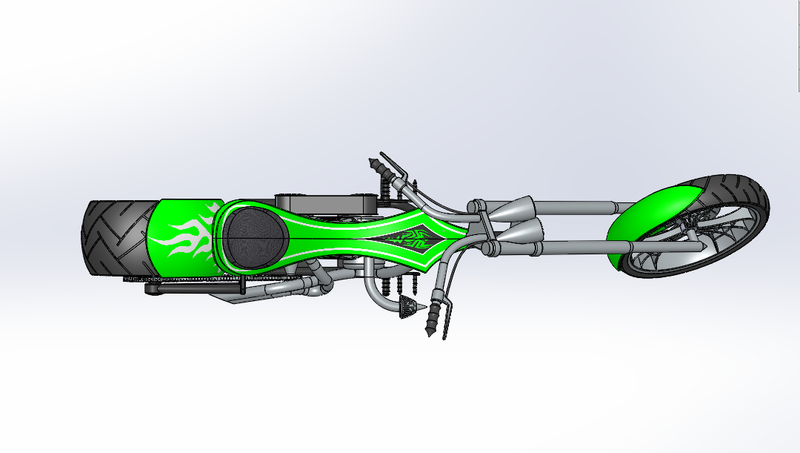 Photo Realistic Rendering of an american chopper and complete design ...