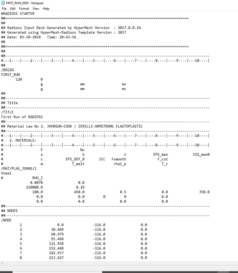 Assignment 2-RADIOSS Engine File Editing & 3D Meshing Challenge : Skill ...