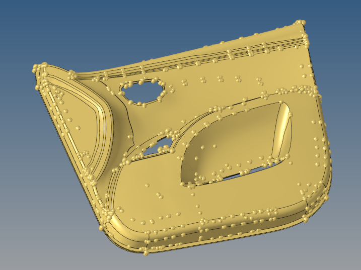 2D Shell Meshing of the CAR side door inner panel for component level ...