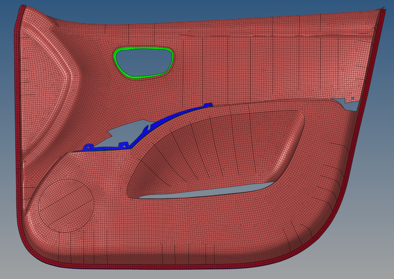 2D Shell Meshing of the CAR side door inner panel for component level ...