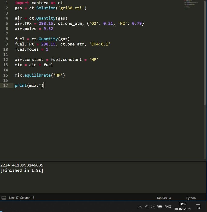 Week 4.1- Handling Mixtures with Cantera : Skill-Lync