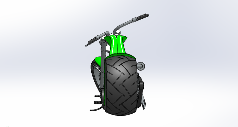 Photo Realistic Rendering of an american chopper and complete design ...