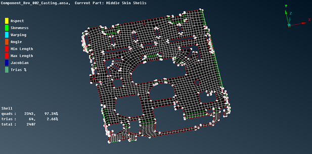 Meshing Comparison of a sheet metal component using Manual meshing ...