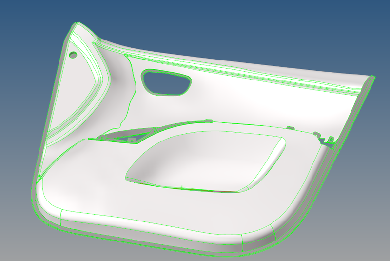 2D Shell Meshing of the CAR side door inner panel for component level ...