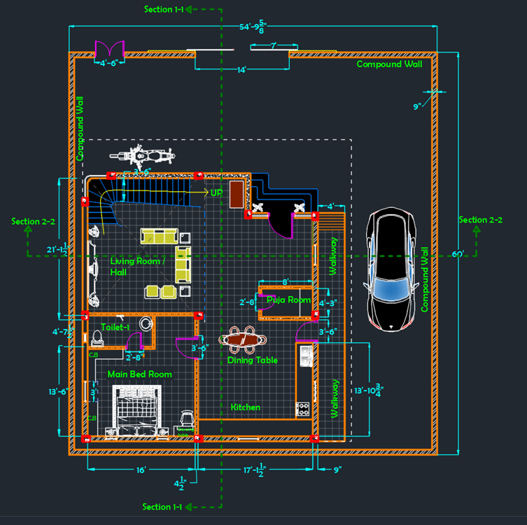 Creating an Architectural plan for the provided plot size and develop ...