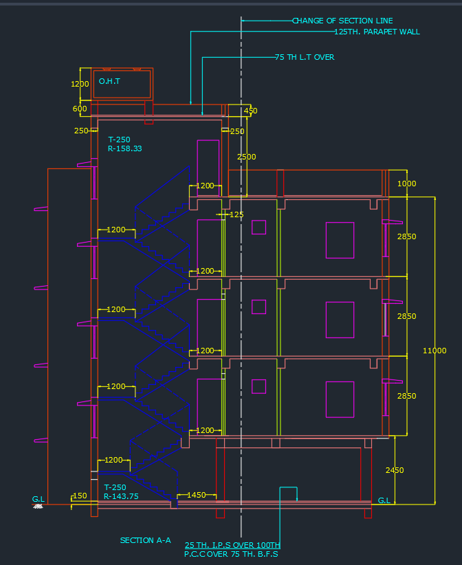 Creating a Layout, Section and Elevation with dimensions using AutoCad ...