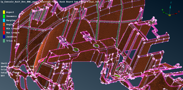 2D meshing on the instrumental Panel using ANSA : Skill-Lync