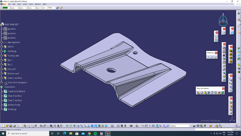 Base Bracket Design using CATIA V5 : Skill-Lync