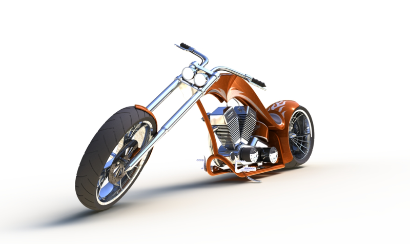 Modelling and Realistic Rendering of American Chopper (SolidWorks ...