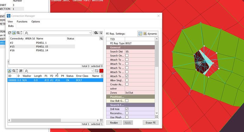CREATING CONNECTIONS FOR REAR DOOR USING ANSA : Skill-Lync