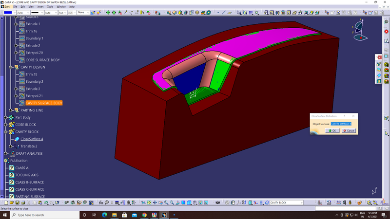 Week 8 - Challenge 5 - Core & Cavity Design : Skill-Lync