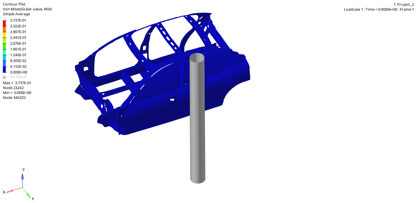 Assignment 7-Side Pole Crash Simulation Challenge : Skill-Lync