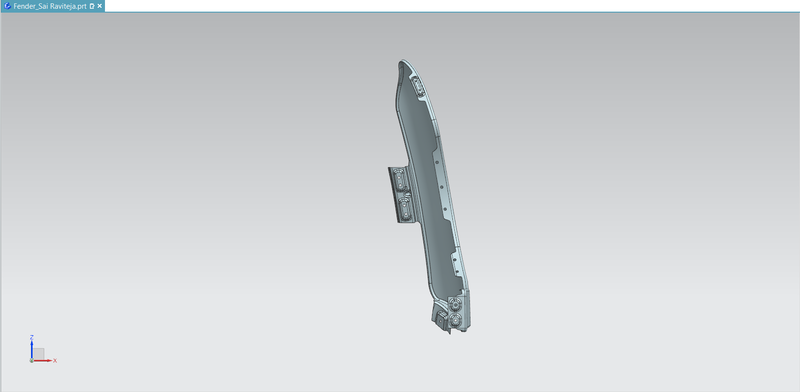 BIW Front Fender of a car with its mountings using NX-Cad : Skill-Lync