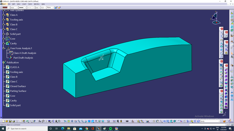 Design of Core & Cavity using CATIA V5 : Skill-Lync