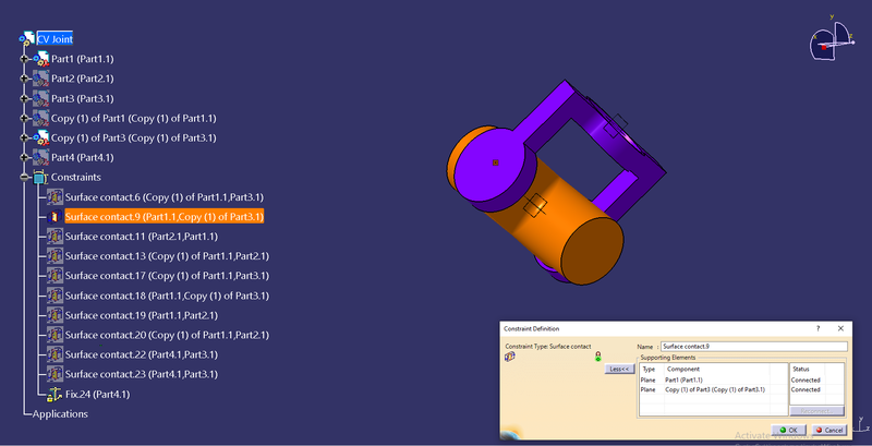 Creating and Assembling QRM & CV joint mechanism in Assembly Workbench : Skill-Lync