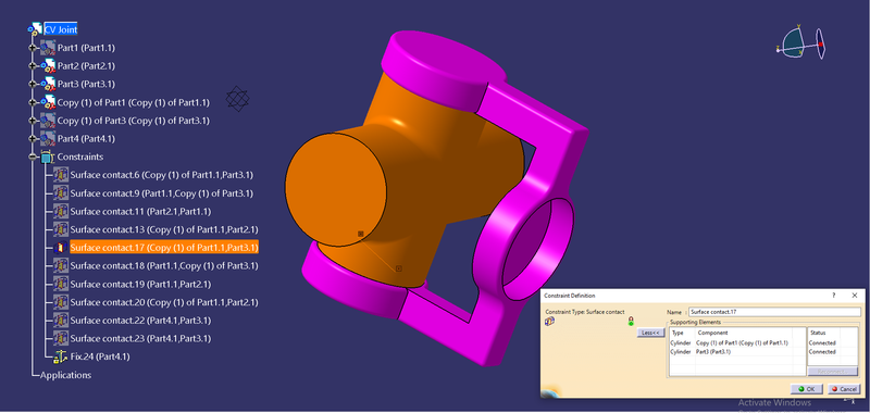 Creating and Assembling QRM & CV joint mechanism in Assembly Workbench : Skill-Lync