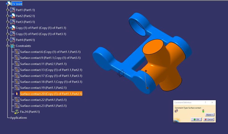 Creating and Assembling QRM & CV joint mechanism in Assembly Workbench : Skill-Lync