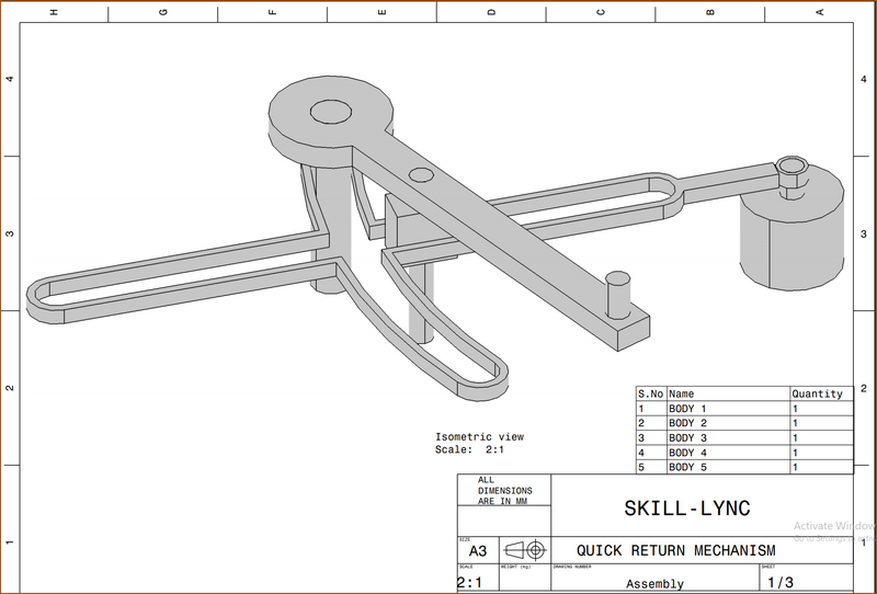 Creating and Assembling QRM & CV joint mechanism in Assembly Workbench : Skill-Lync