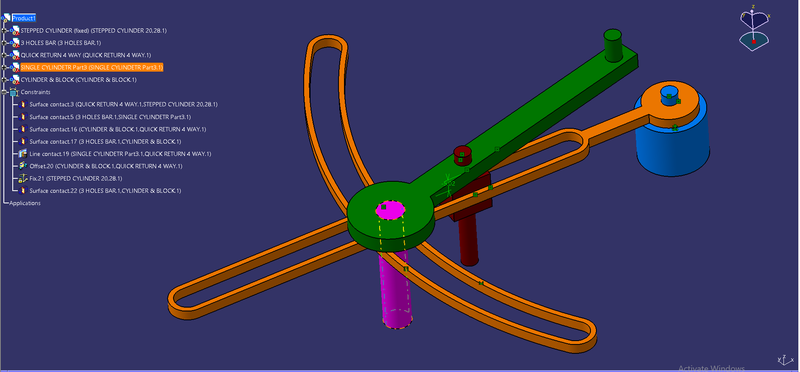Creating and Assembling QRM & CV joint mechanism in Assembly Workbench : Skill-Lync