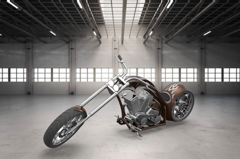 Modeling and Photo Realistic Rendering of American Chopper : Skill-Lync