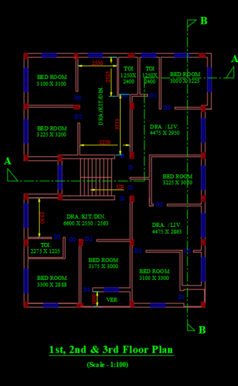 Creating a Layout, Section and Elevation with dimensions using AutoCad ...