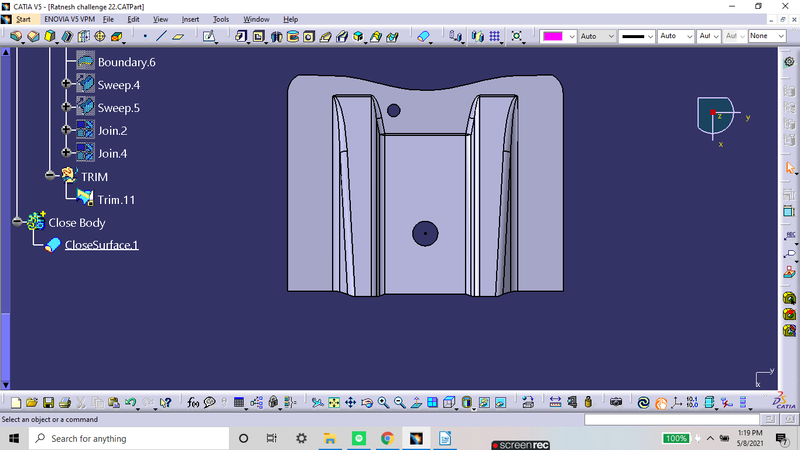 PLASTIC TRIM- BASE BRACKET USING CATIA V5 : Skill-Lync
