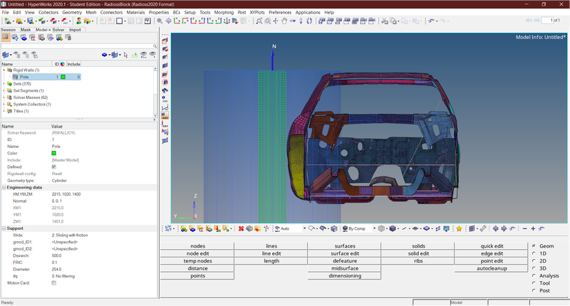 Assignment 7-Side Pole Crash Simulation Challenge : Skill-Lync